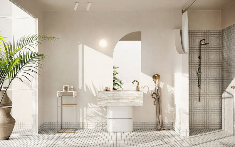 WHITE CAMEL - Crescent Shower Niche - Bathroom Suite - Cult Stella